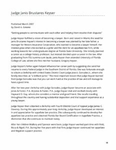 Judge Janis Brustares Keyser – Palm Beach County Bar Association